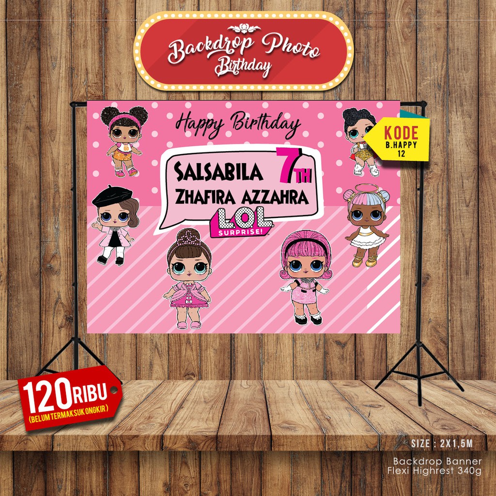 Jual BACKDROP PHOTOBOOTH BIRTHDAY LOL | PROPERTI FOTO DEKORASI LOL ...