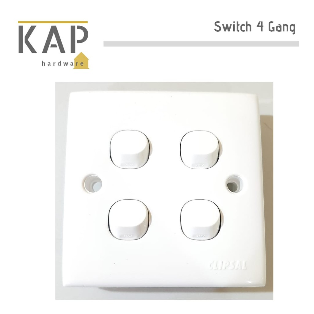 Jual Switch Saklar Engkel C-Classic Clipsal 4 Gang Fourth Batam ...