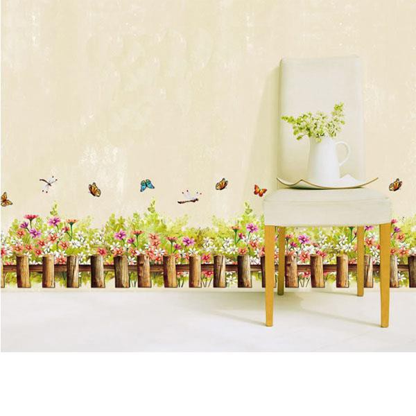 Jual Evanurita Wall Sticker Pagar Kayu Stiker Dinding Wallpaper Hiasan ...