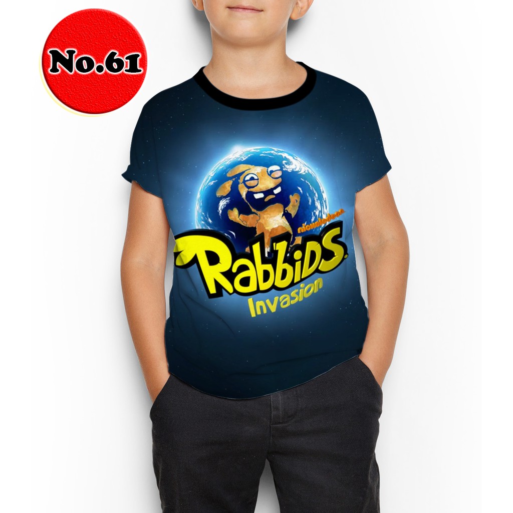 Jual KAOS RABBIDS INVASION 61 SERIAL TV KARTUN ANAK BAJU ANAK | Shopee ...