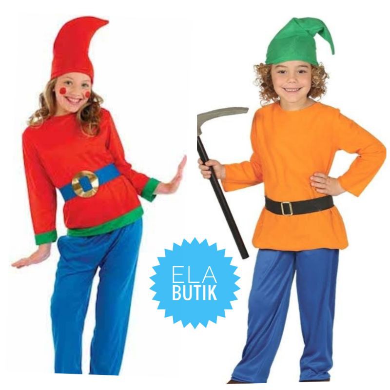 Jual kostum dwarves-kurcaci-snow white-kostum elf-natal-gnome | Shopee ...
