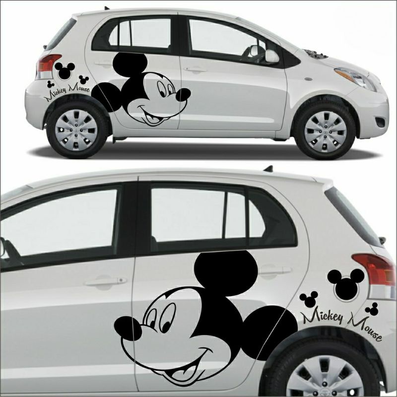 Jual promo cutting sticker mobil mickey mouse lucu stiker mobil ...