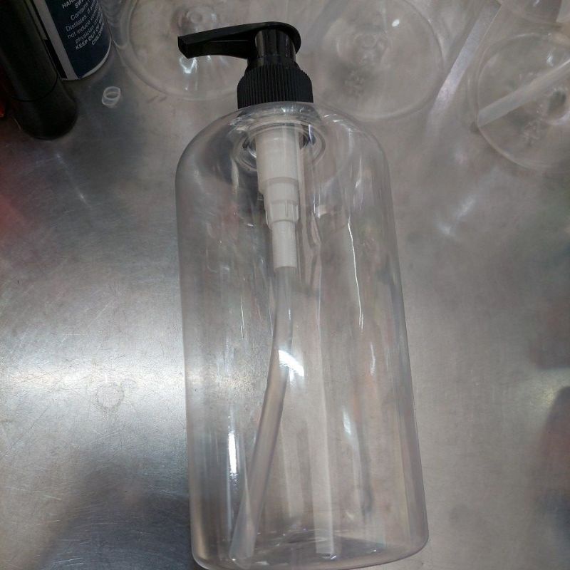 Jual BOTOL PLASTIK HANDSOAP 500ML CLEAR PUMP HITAM KOSMETIK SABUN CAIR IMPORT | Shopee Indonesia