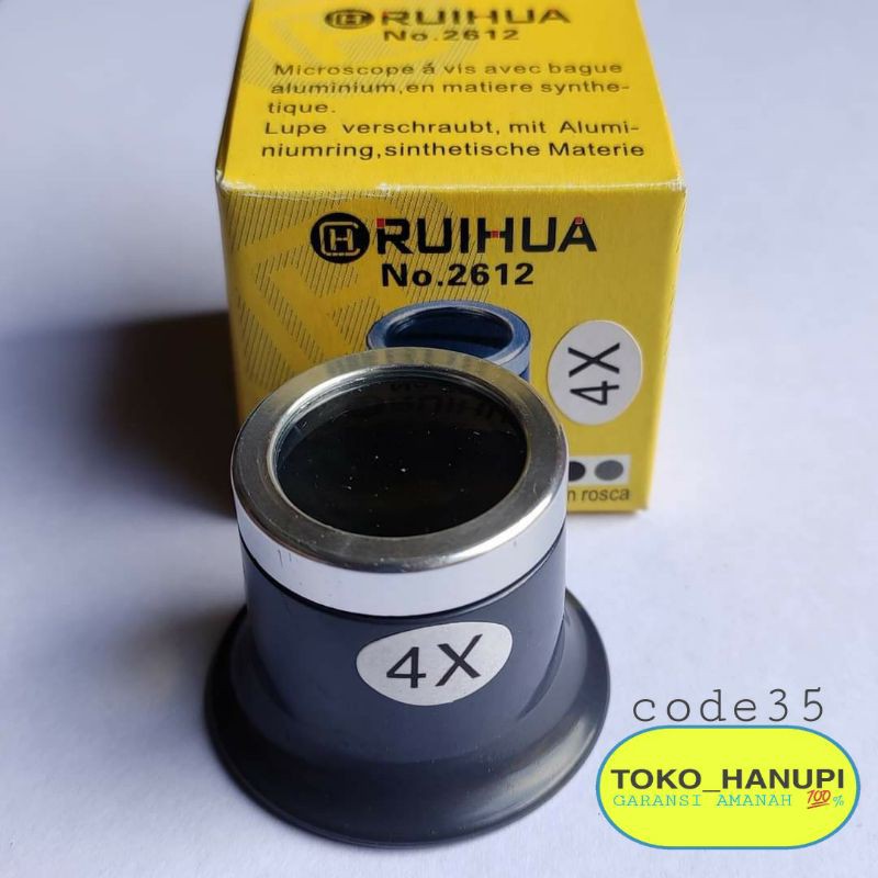 Jual Lensa Kaca Pembesar Zoom 4X Ori Untuk Servis Jam Dan Hp | Shopee ...