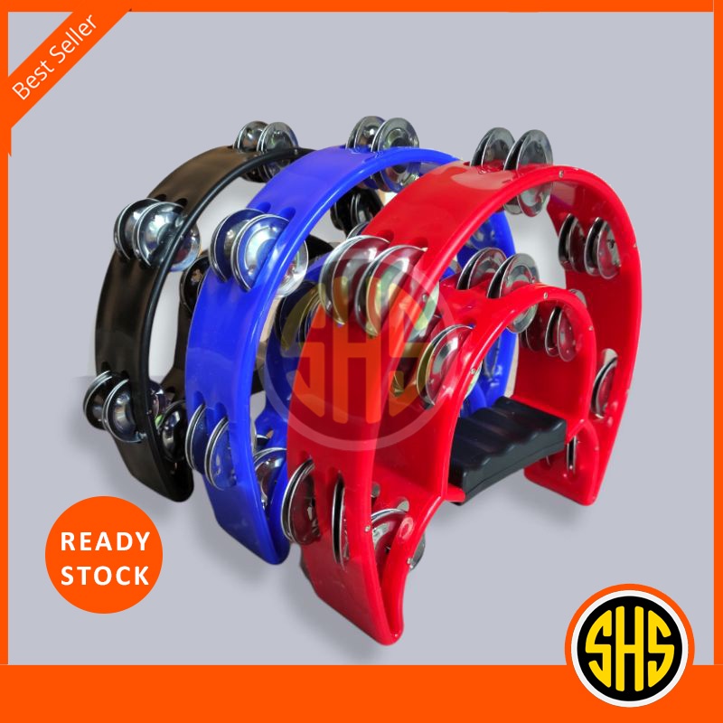 Jual Tamborin Tambourine Kecrekan Double Ring Head TERMURAH | Shopee ...