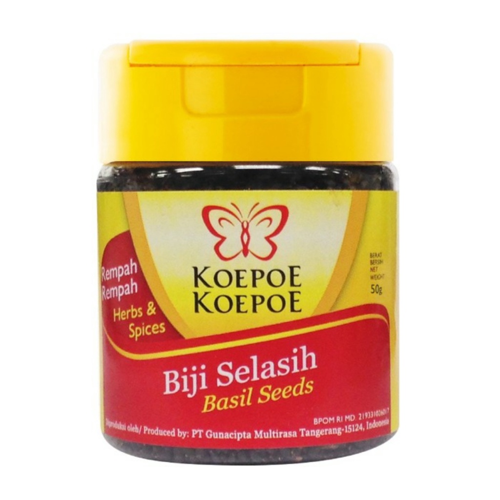 Jual Biji Selasih Koepoe Basil Seeds Premium 50gr Botol | Shopee Indonesia