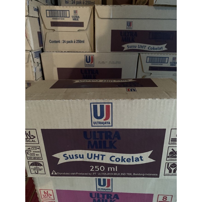 Jual Susu Ultra 250 ml Coklat / Strawberry - Full cream 1 dus isi 24 pcs exp date Juli 2024 ...