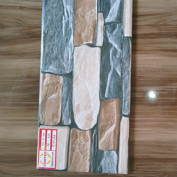 Jual Keramik Dinding Centro Batu Alam 20x40 SE 202 Natura / Wall Tiles ...