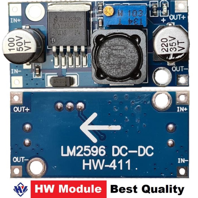 Jual Modul DC-DC Step Down module kit LM2596 In 3-40V Out 1.5-35V BB-14 ...