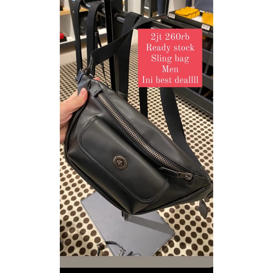 Jual Coach Waist Pack Belt Bag Leather Men Black | Shopee Indonesia