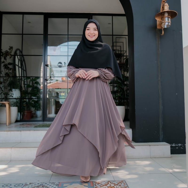 Jual Gamis Malaysia Ceruty by Azkia | Shopee Indonesia