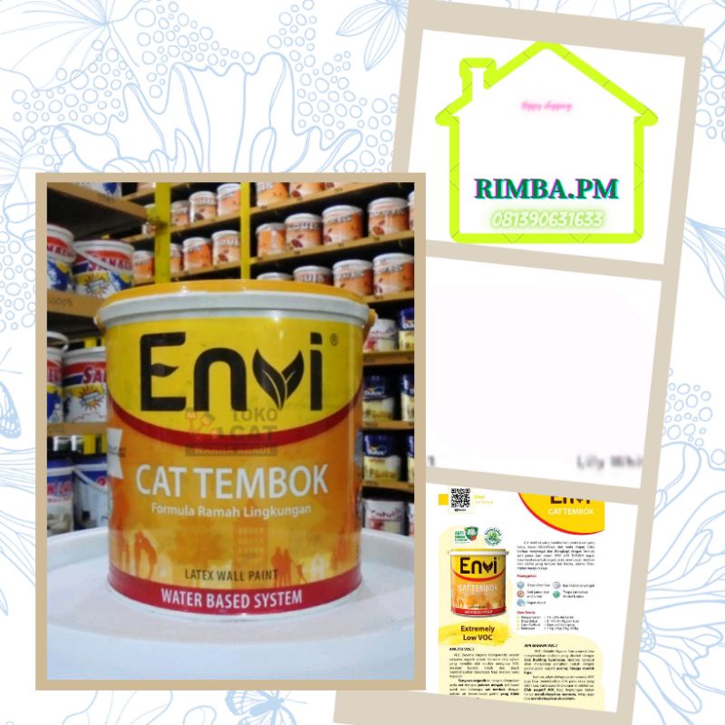 Jual Cat Tembok Envi 5 Kg 841 Lily White | Shopee Indonesia