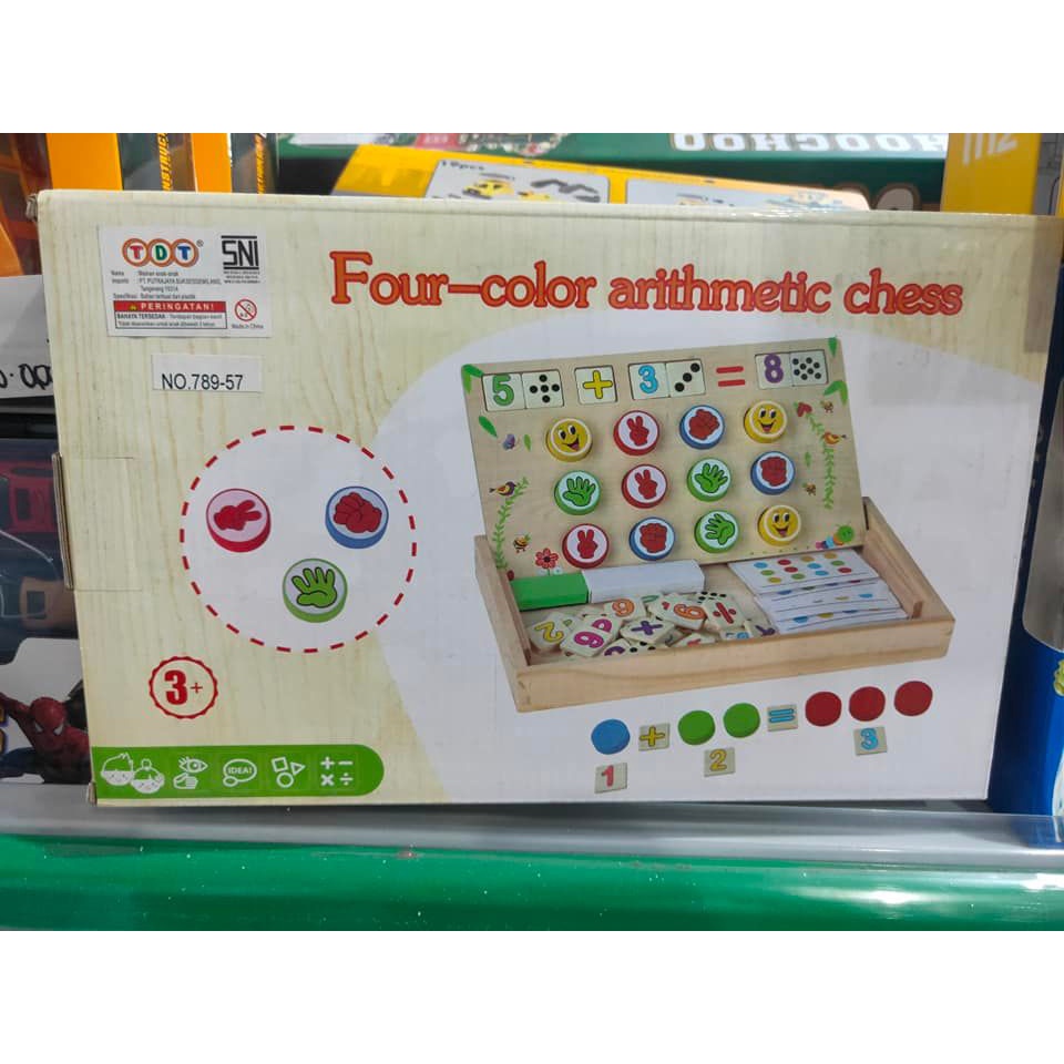 Jual FOUR COLOR ARITHMATIC CHESS MAINAN KAYU ANAK NUMBERBLOCKS | Shopee ...