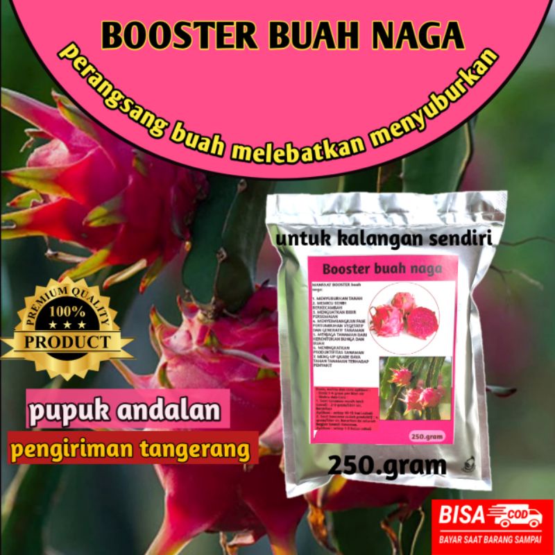 Jual Pupuk booster buah naga organik penyubur tanah pelebat buah dan merangsang bunga isi 250 ...
