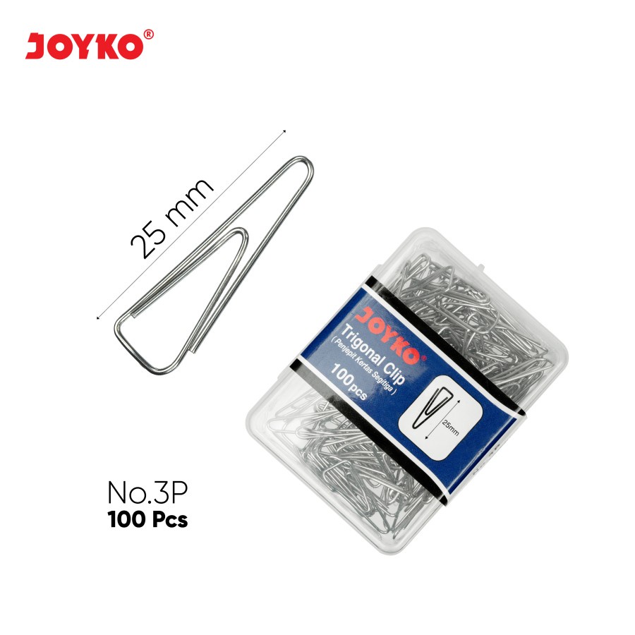 Jual TRIGONAL CLIP JOYKO No.1P dan No.3P, No.1 dan No.3 | ISI 100 dan ...