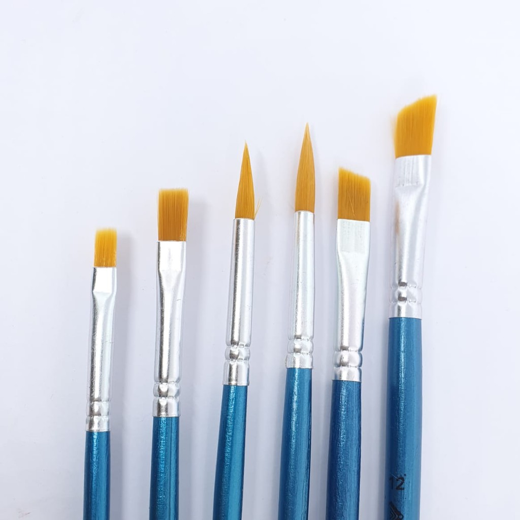 Jual Shining Kuas Lukis Kombinasi Bentuk Kuas Flat Round/ Kuas Gambar ...