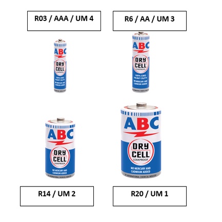 Jual Baterai ABC General Purpose / Batre ABC AA, AAA, Tanggung, Besar ...