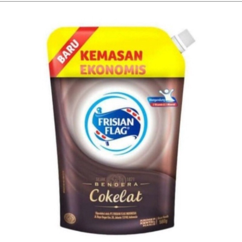 Jual Frisian Flag Kental Manis Cokelat Pouch 545gr Susu SKM Bendera ...