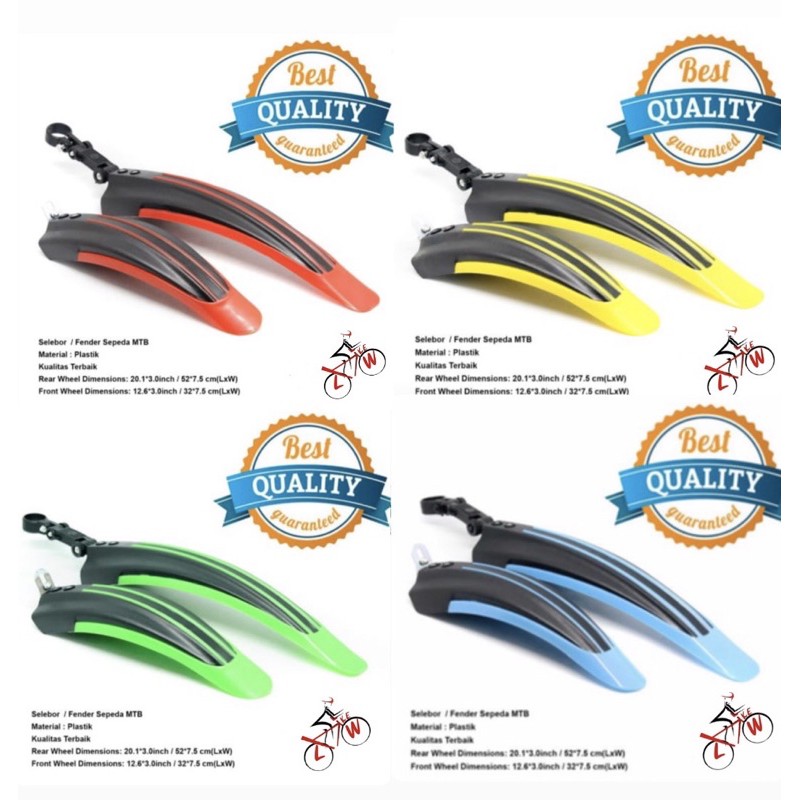 Jual Spakbor / Fender / Slebor /Spakboar Sepeda Ukuran 16 - 24 | Shopee ...