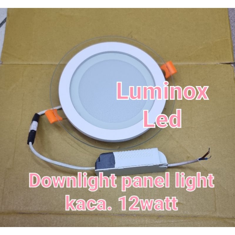 Jual downlight panel light kaca led 12w 12 watt tanam plafon bulat ...