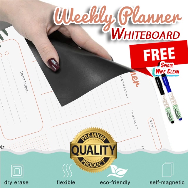 Jual WHITEBOARD MAGNETIC WEEKLY PLANNER FRIDGE PAPAN TULIS MAGNET ...