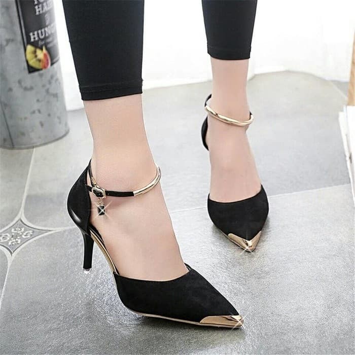 Jual HIGH HEELS DEALOVA HITAM TY012 | Shopee Indonesia