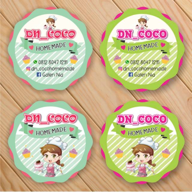 Jual STICKER LABEL MAKANAN BULAT CUSTOM | Shopee Indonesia