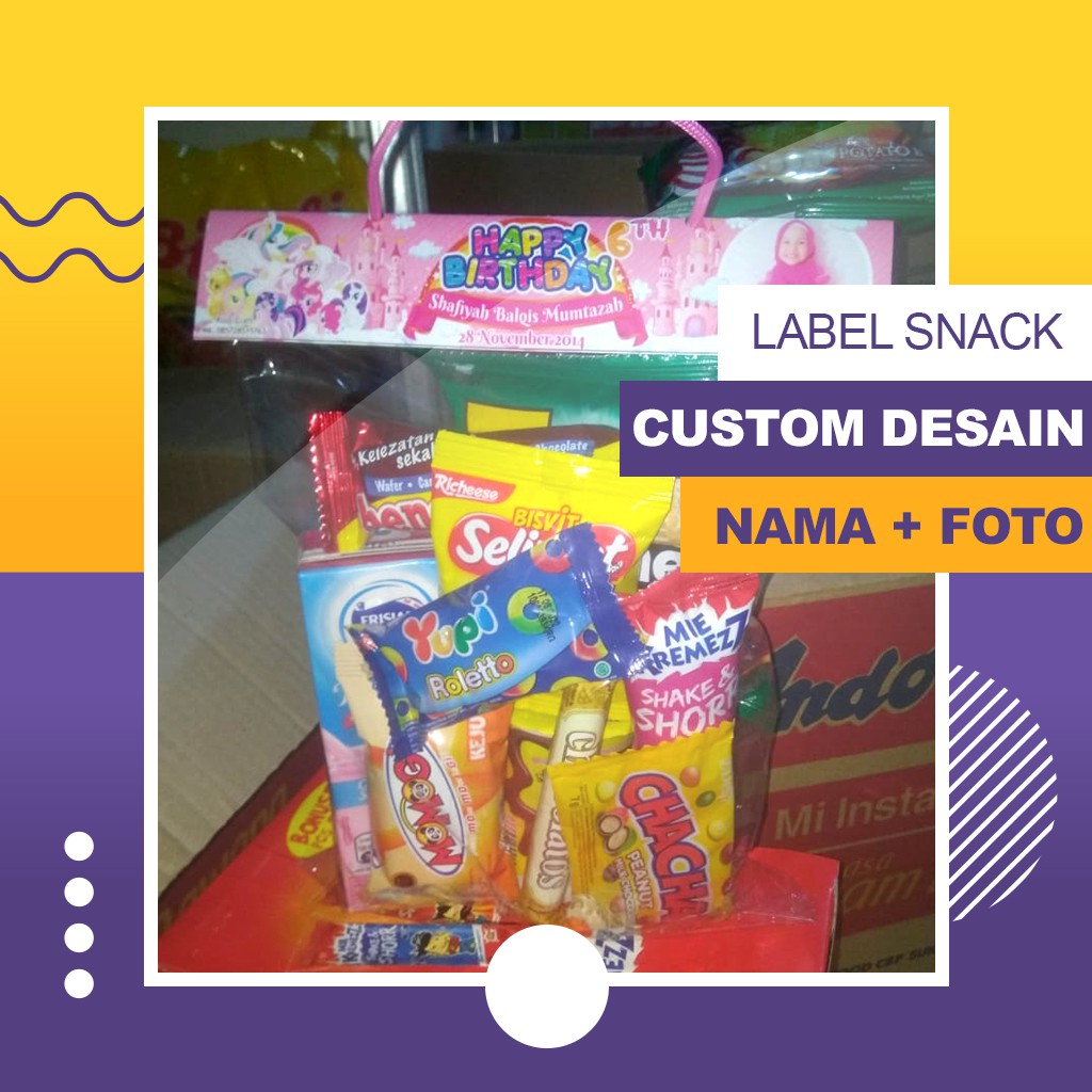 Jual Tas Label Ultah Jajan Snack Plastik Ulang Tahun | Shopee Indonesia