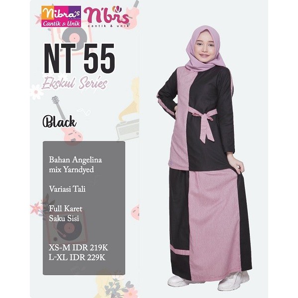 Jual NBRS TEEN NT 55 Gamis Nibras Wanita Remaja | Shopee Indonesia
