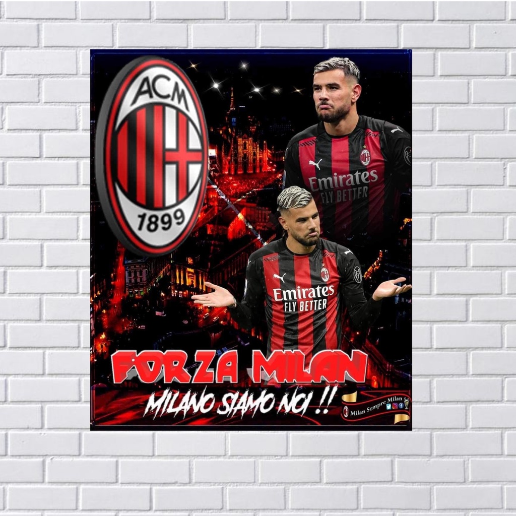 Jual POSTER FORZA MILAN /POSTER SEPAK BOLA/POSTER PEMAIN AC MILAN ...