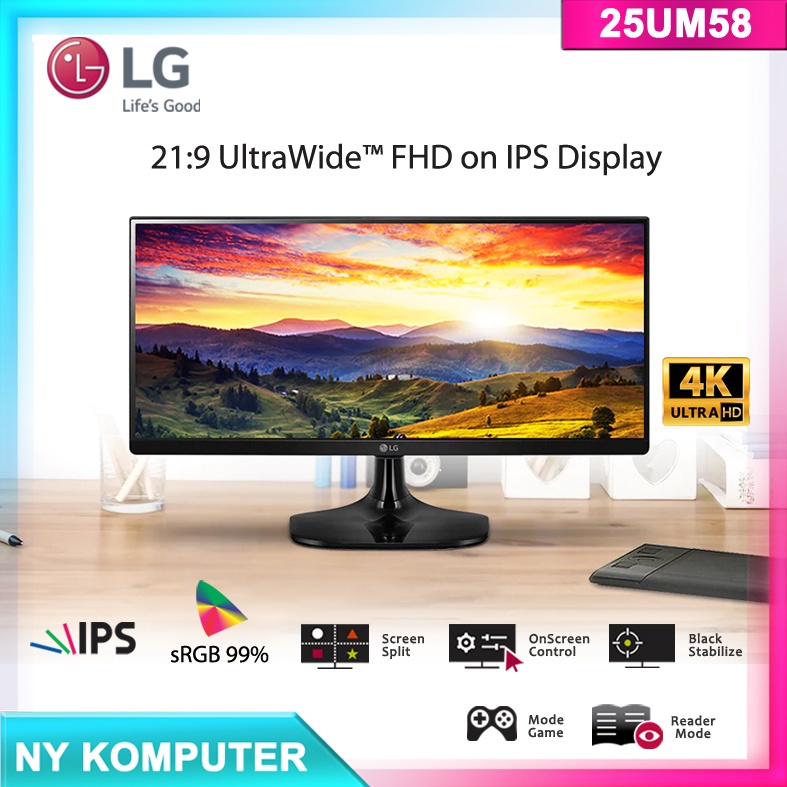 Jual Monitor LED LG 25UM58 UltraWide IPS Full HD HDMI | 25UM58 | Shopee ...