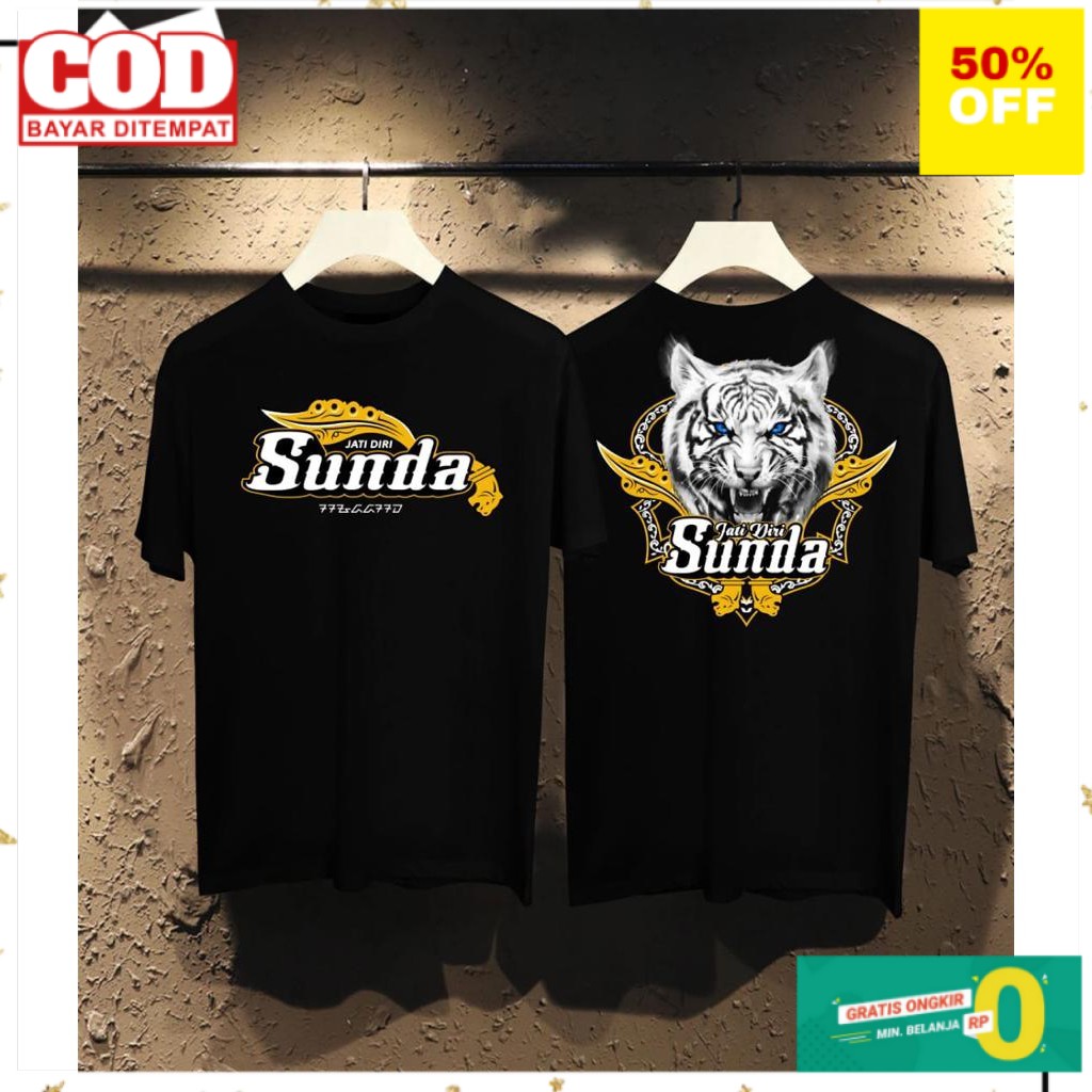 Jual (BAYAR DITEMPAT) JATI DIRI SUNDA MACAN PUTIH / KAOS PRIA / KAOS ...