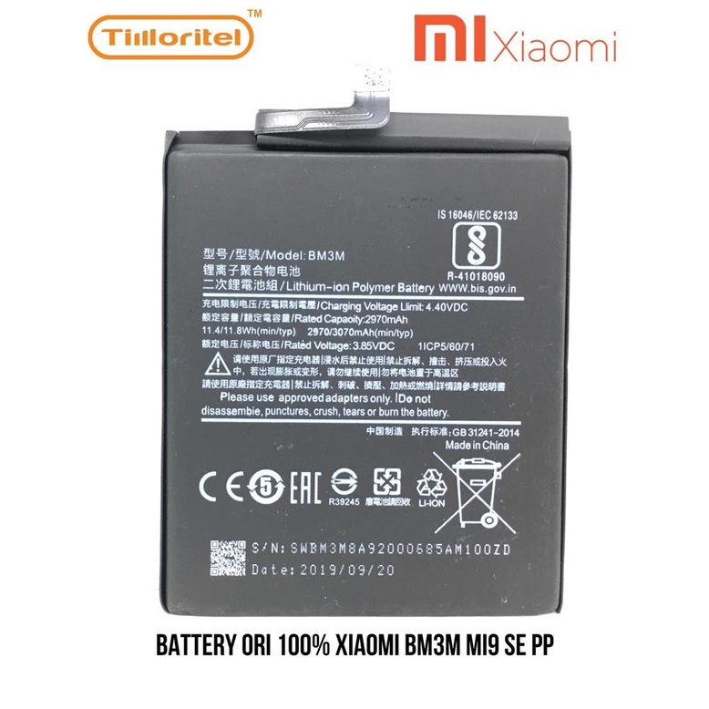 Jual BATTERY BATRAI BATRE ORI BM3M / MI9 SE | Shopee Indonesia