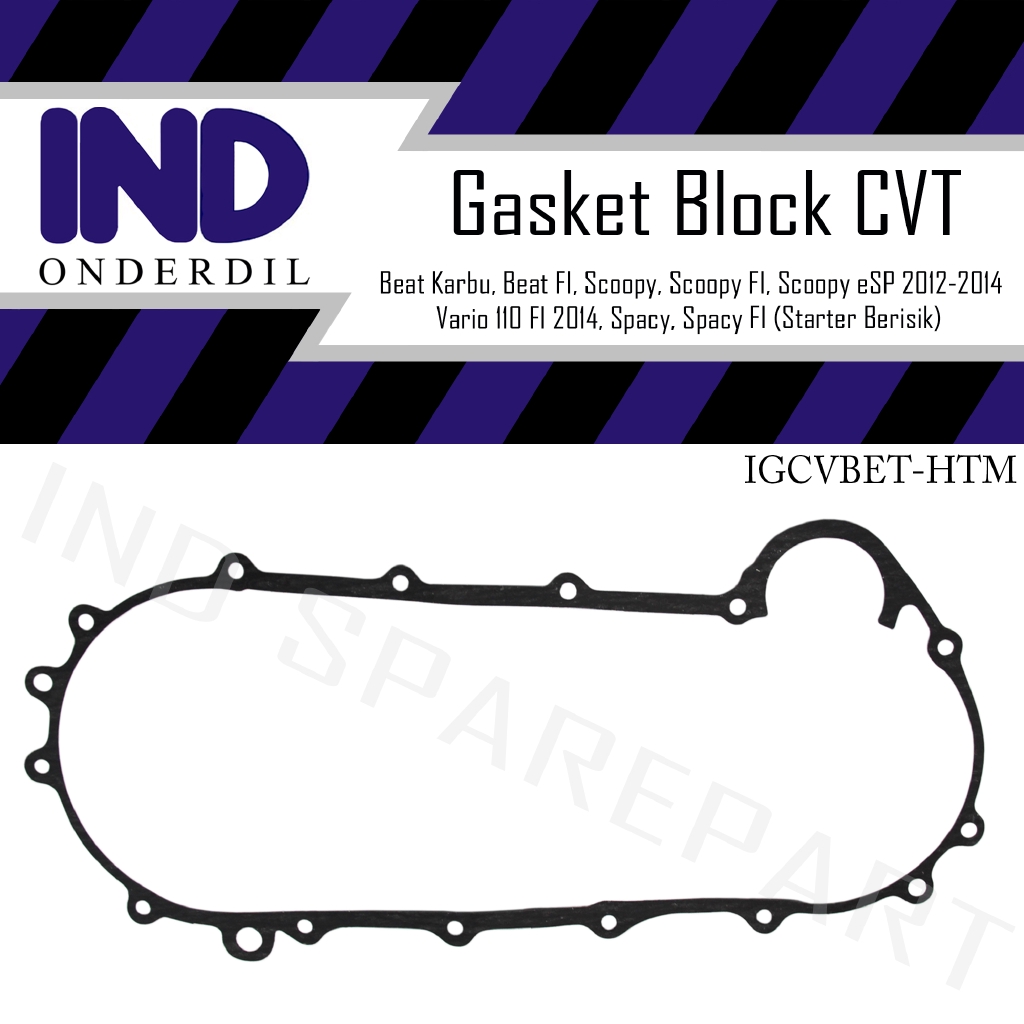 Jual Gasket Packing-Paking Blok-Block CVT Hitam Beat Karbu-FI/Scoopy-FI ...