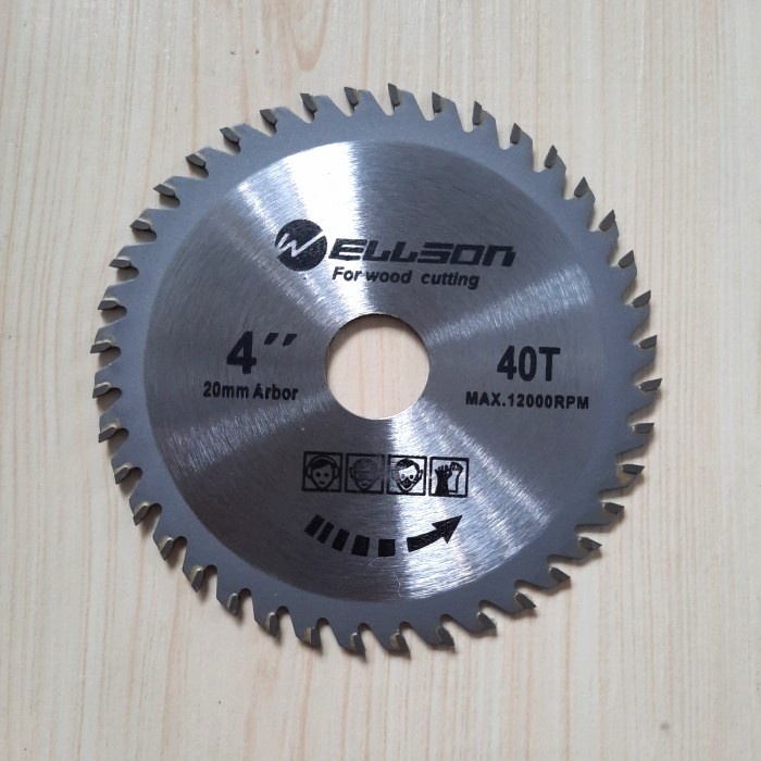 Jual Mata gerinda potong Kayu 4 inch 40T mata potong kayu saw blade wellson | Shopee Indonesia