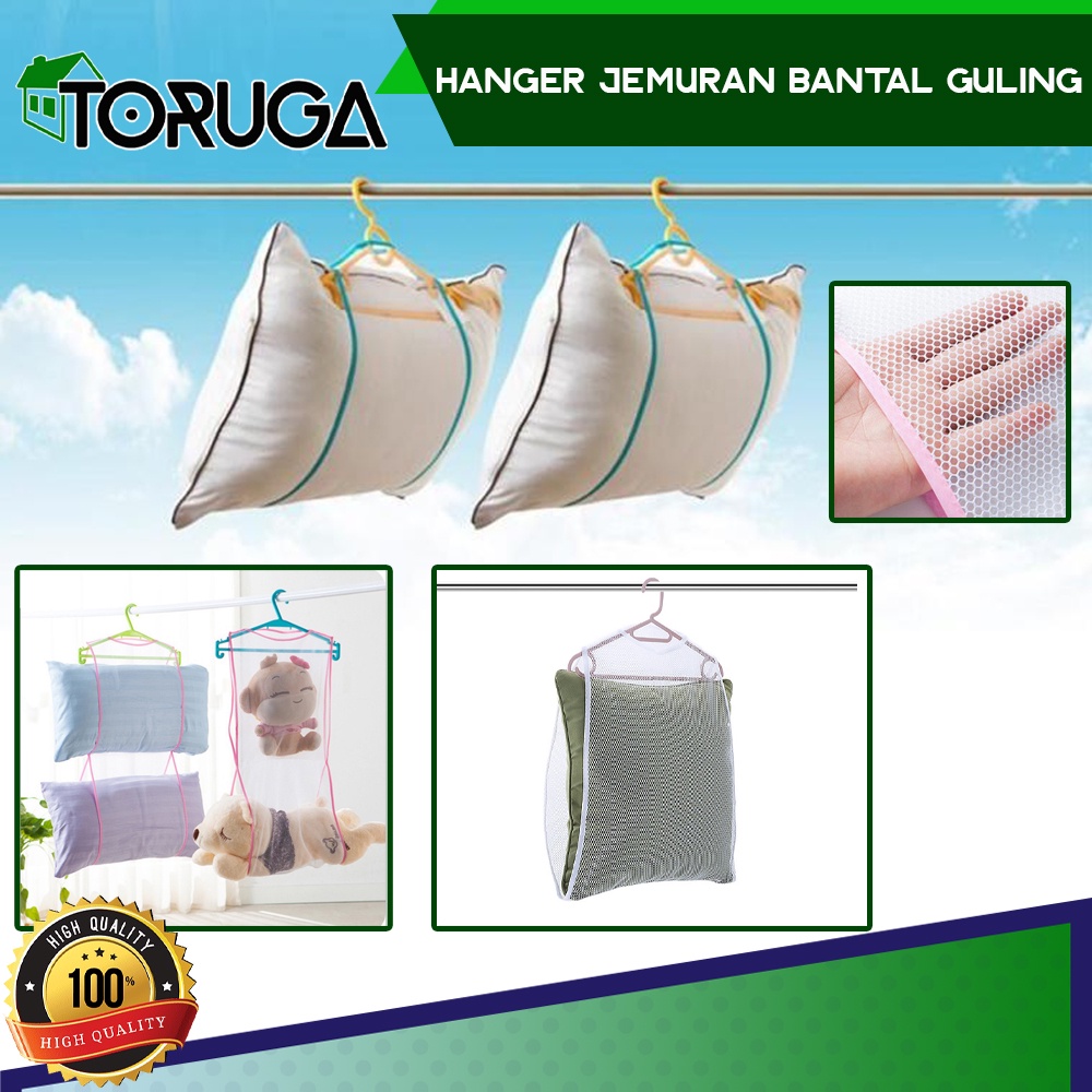 Jual BUY 1 FREE 1 Gantungan Jaring Net Jemuran Pengering Bantal Guling ...