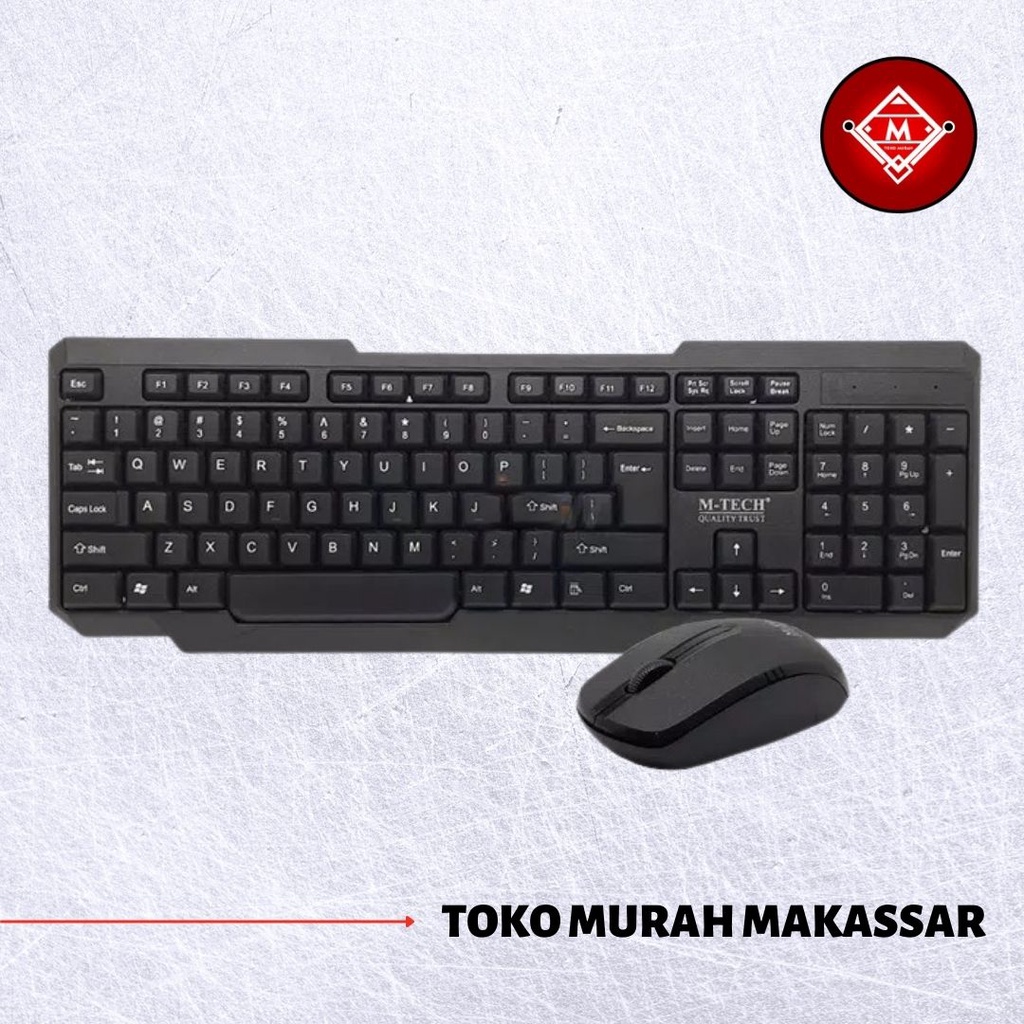 Jual KEYBOARD + MOUSE WIRELESS M-TECH 2.4GHZ STK04 / KB03-MTC | Shopee ...