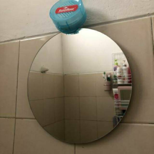 Jual Cermin bulat lingkaran mirror tanpa frame tanpa bingkai ukuran 20 ...