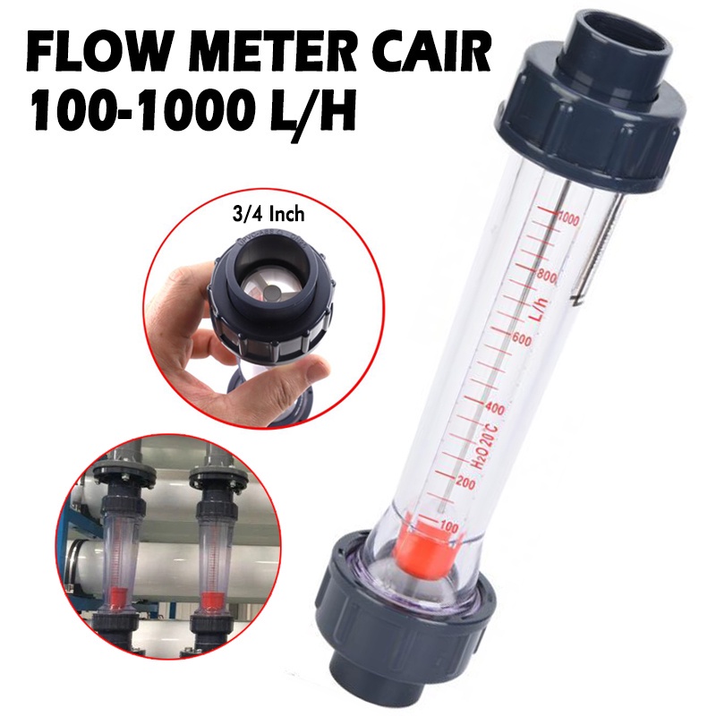 Jual Flow meter/rotameter cairan 100 - 1000 l/h flowmeter liquid 1000 ...