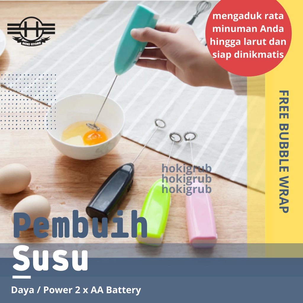 Jual Pembuih Susu Kopi Telur Mixer Minuman Elektrik Handle Stirrer Milk ...