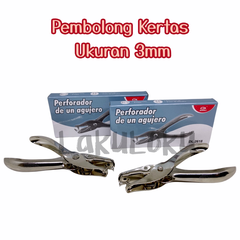 Jual Perforator 3mm One Hole Punch / Pembolong Kertas 1 Lubang ukuran ...