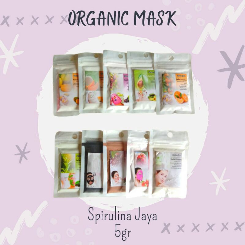 Jual Masker Organik Bubuk Pemutih Wajah Alami 5gr Kemasan Premium Untuk ...