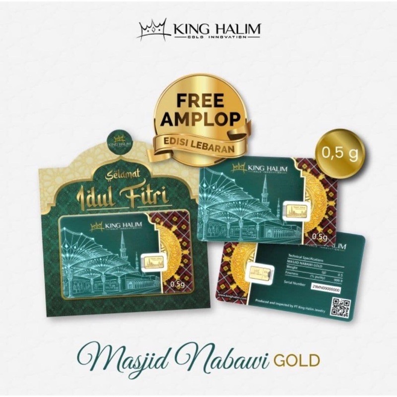 Jual Logam Mulia Emas King Halim 0.5gr -Masjid Nabawi | Shopee Indonesia