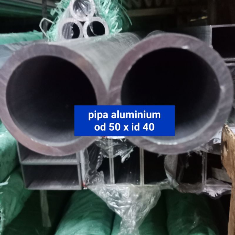 Jual Pipa Aluminium od 50 x id 40 / pipa alumunium harga utk per 10cm ...