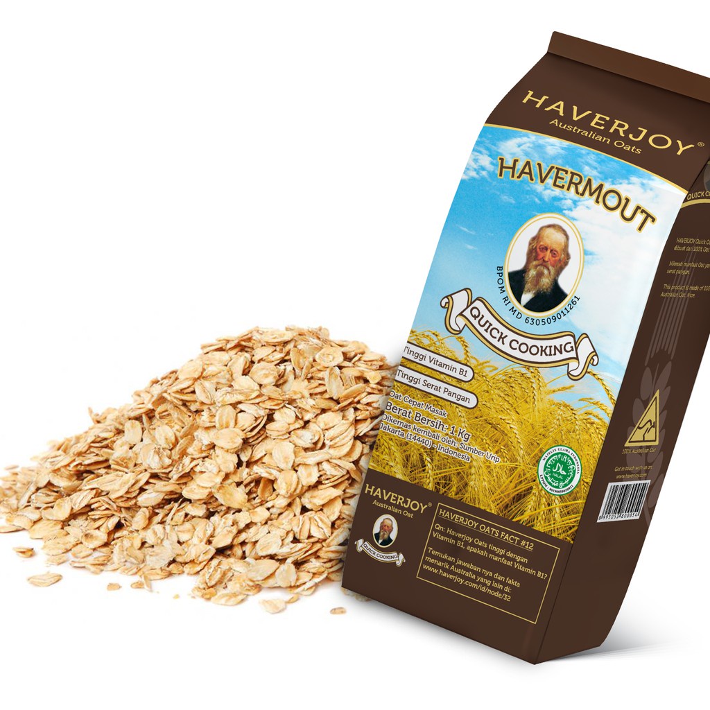 Jual HAVERJOY HAVERMOUT AUSTRALIAN OATS 500 GRAM MAKANAN SARAPAN SEHAT ...