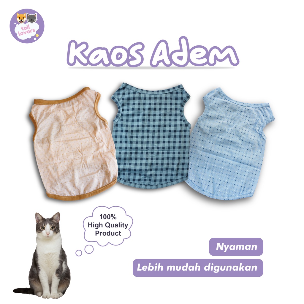 Jual Kaos Kucing Baju Anjing Kecil Hewan Lucu Baju Adem Pet Shirt Dog ...