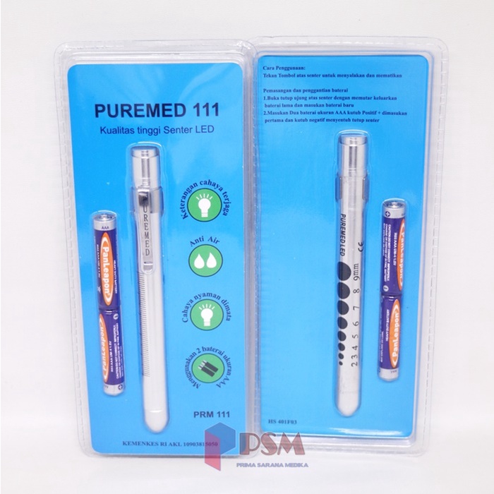 Jual Puremed 111 Penlight Soft LED White / Lampu Senter Periksa Sinar ...
