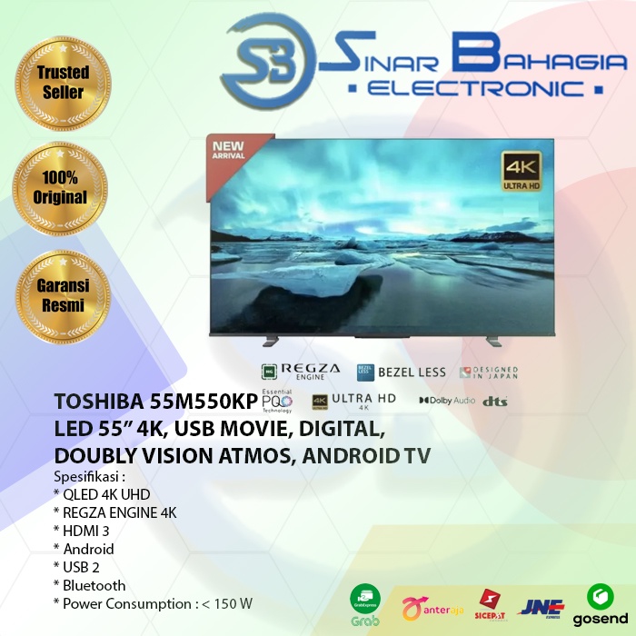 Jual TOSHIBA 55M550KP LED 55 4K USB MOVIE DIGITAL DOUBLY VISION ATMOS ANDROID TV (NEW) (KHUSUS ...
