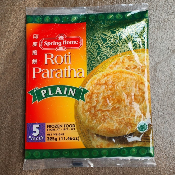Jual SPRING HOME ROTI PARATHA PLAIN 325g (isi 5pcs) | Shopee Indonesia