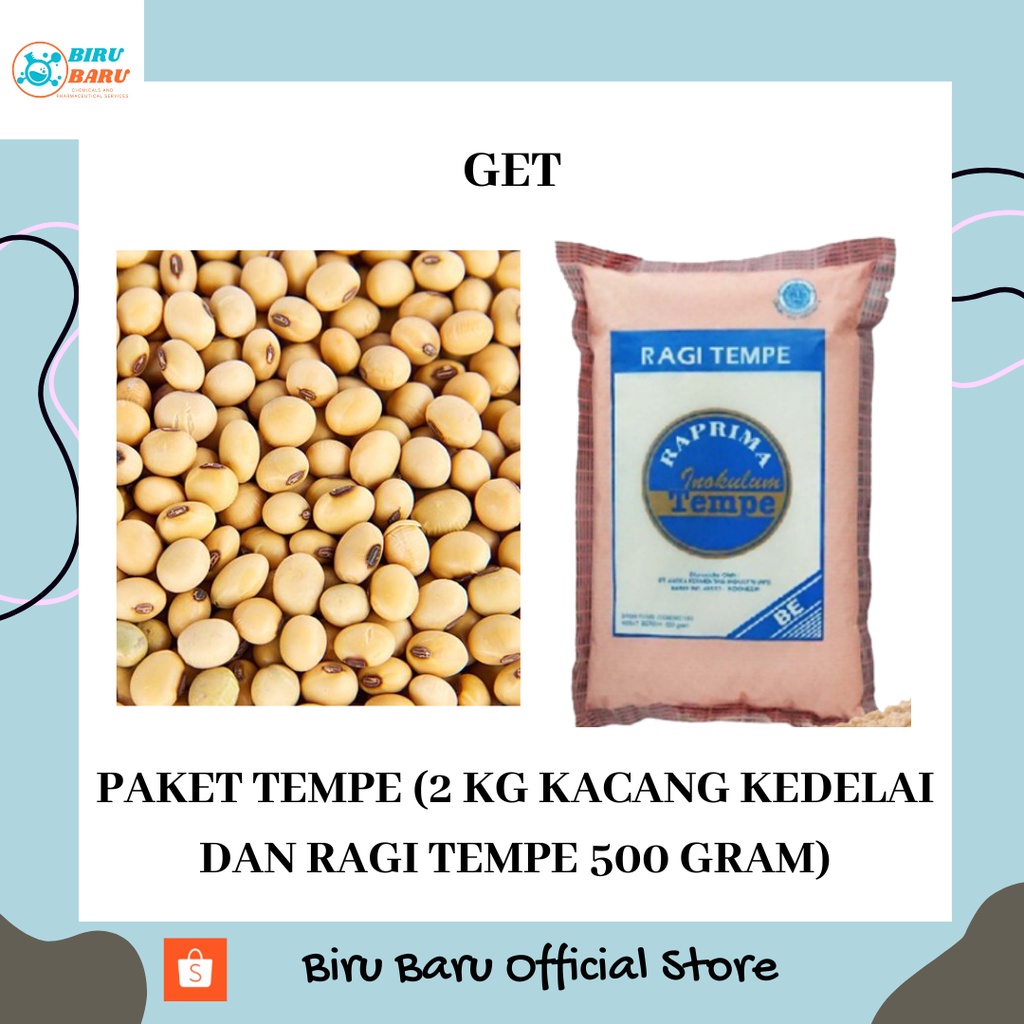 Jual PAKET TEMPE (2 KG KACANG KEDELAI DAN 1 PCS RAGI TEMPE) | Shopee ...